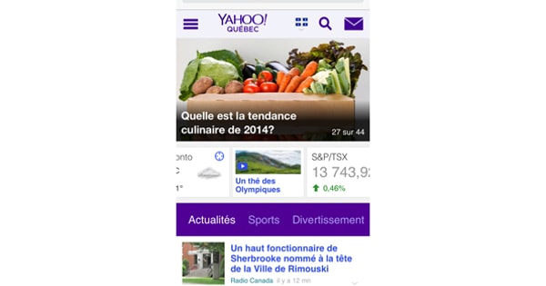 Refonte visuelle pour Yahoo! Québec et Yahoo! Canada | Grenier aux nouvelles