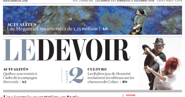 Le Devoir présente la nouvelle signature visuelle de son édition papier ...