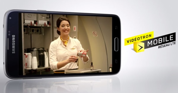 Vidéotron mobile à bord du Vol 920 | Grenier aux nouvelles