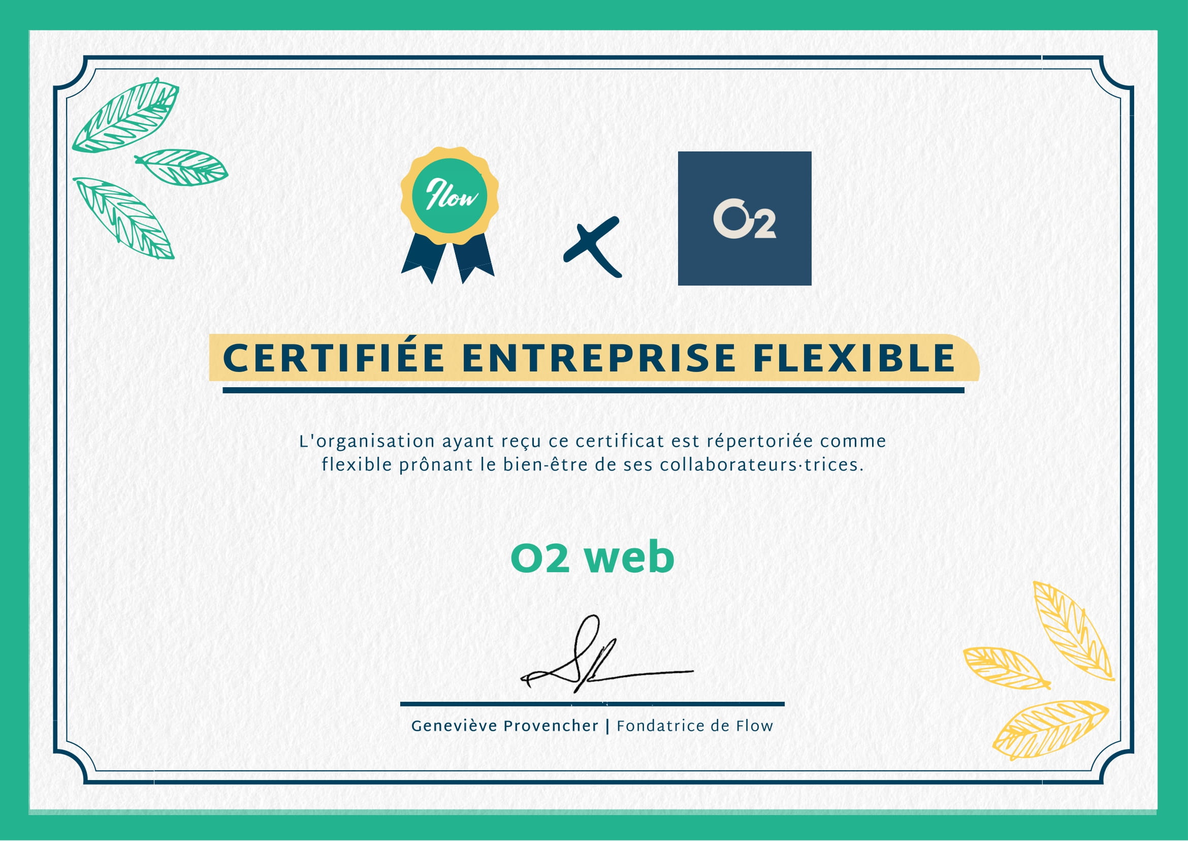 O2 Web reçoit la certification Flow | Grenier aux nouvelles