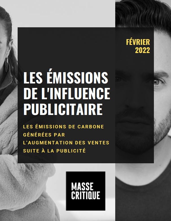 Masse Critique lance son rapport «Les émissions de l’influence publicitaire» | Grenier aux nouvelles